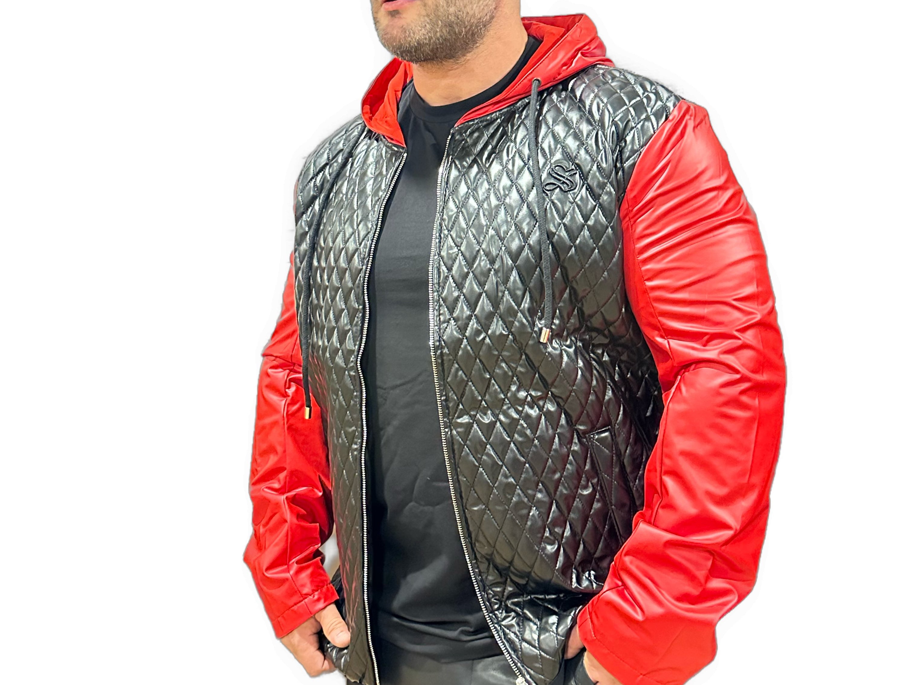 Robin 3 - Black/Red Jacket for Men – Sarman Fashion - Wholesale ...