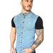 Velon - Blue/Black Short Sleeves Jeans Shirt for Men – Sarman Fashion ...